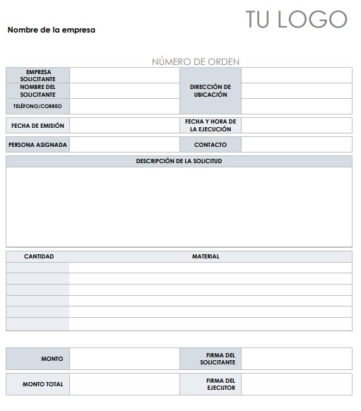 ¿Cómo crear una plantilla para orden de trabajo?
